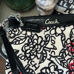 Coach | Bags | Coach Graffiti Floral Wristlet | Poshmark